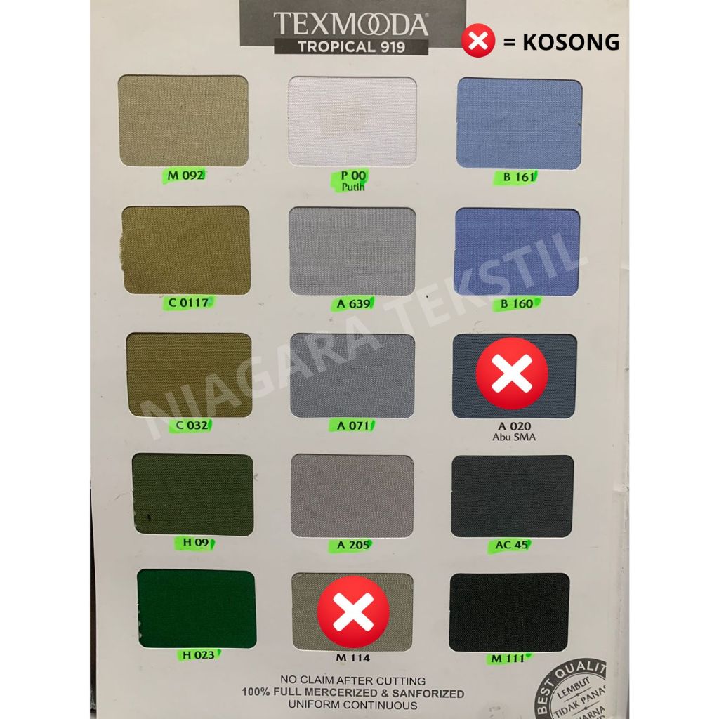 Jual TEXMODA TROPICAL KAIN SERAGAM | BAHAN SERAGAM SEKOLAH / SERAGAM ...