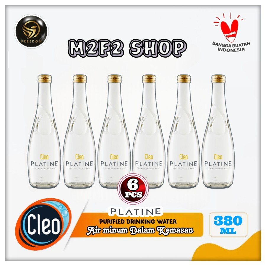 Jual Cleo Platine Purified Drinking Water | Air Mineral Botol Kaca - 380 ml (Kemasan 6 Pcs ...