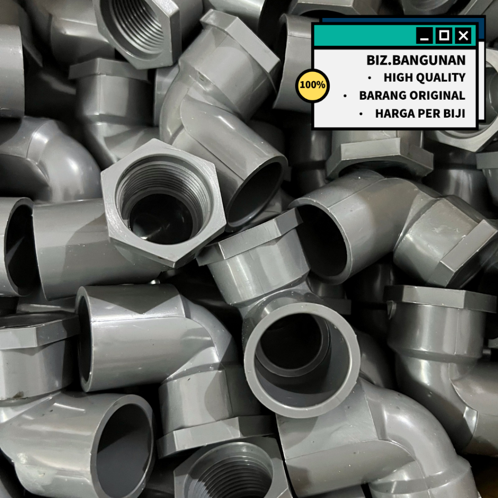 Jual FAUCET KNEE PVC LANGGENG TS 3/4" INCH - FITTING PIPA ELBOW KENI L ...