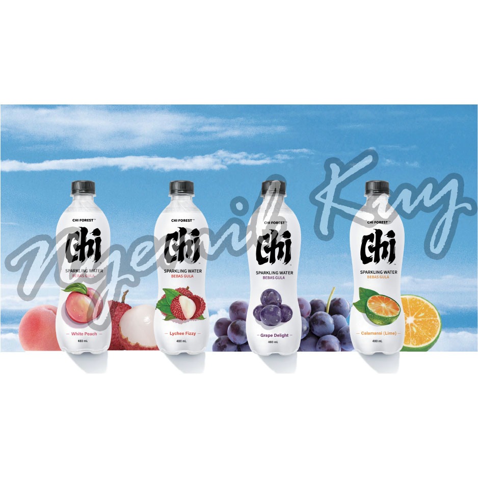 Jual [4 VARIAN] CHI Forest Sparkling Water White Peach Lychee Fizzy Calamansi Lime Grape Delight ...