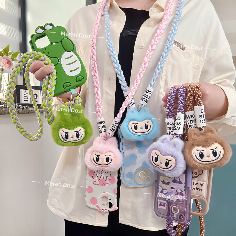 Jual Tali Gantungan hp aesthetic korea Pita lucu Labubu Phone Lanyard ...