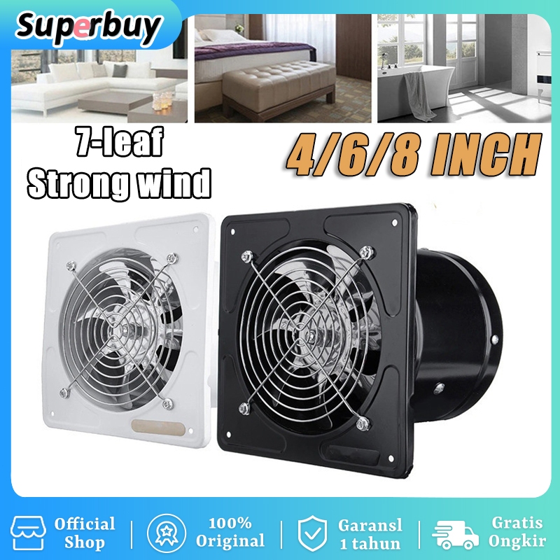 Jual Exhaust Fan Dinding 4/6/8Inch Kipas Exhaust Ventilasi Dinding ...