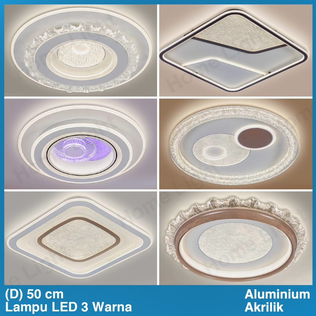 Jual Lampu Plafon Ceiling Minimalis Ruang Tamu Kamar Tidur Hias Kotak ...