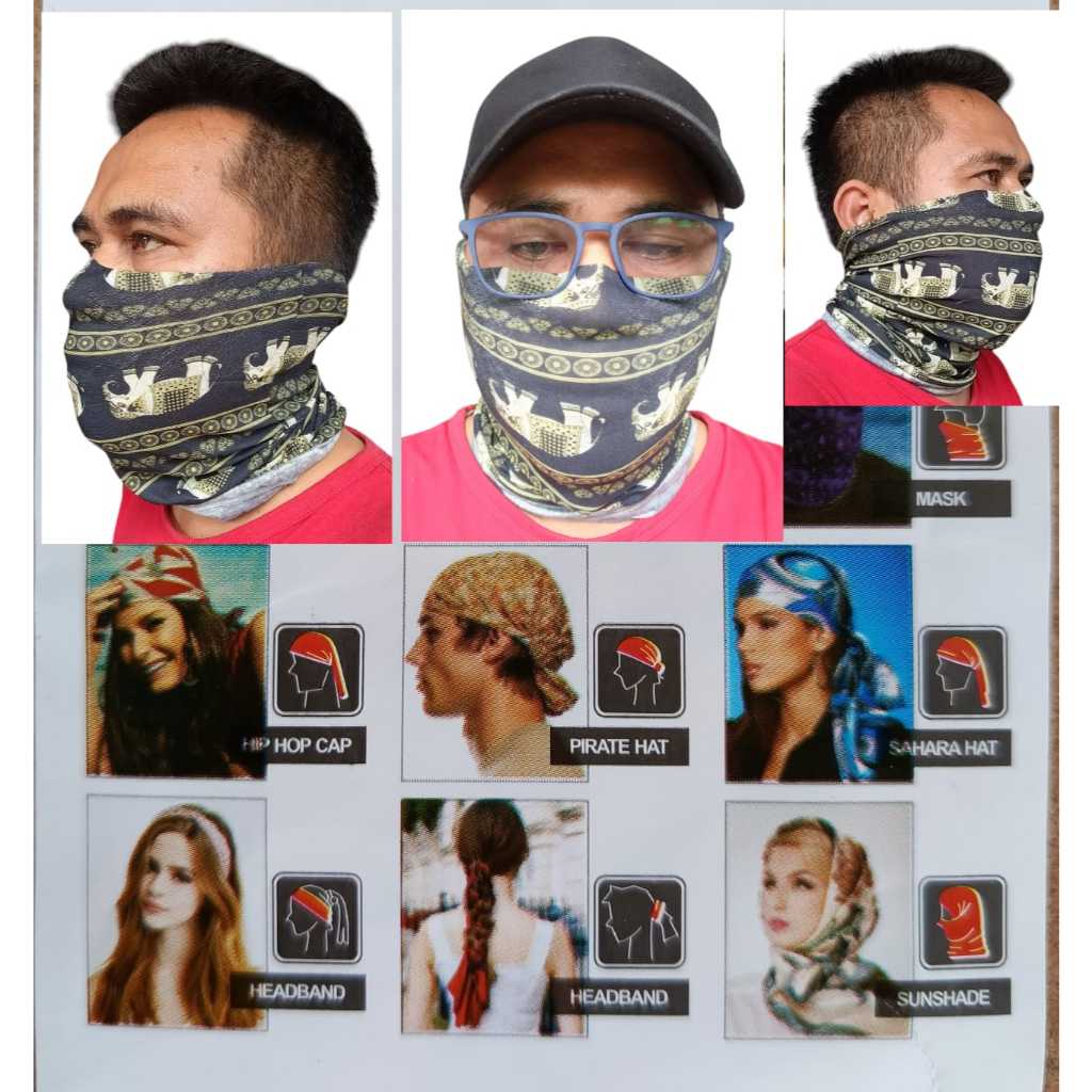 Jual MASKER BUFF/MASKER BANDANA/MASKER MOTIF/MASKER MULTI FUNGSI UNISEX ...