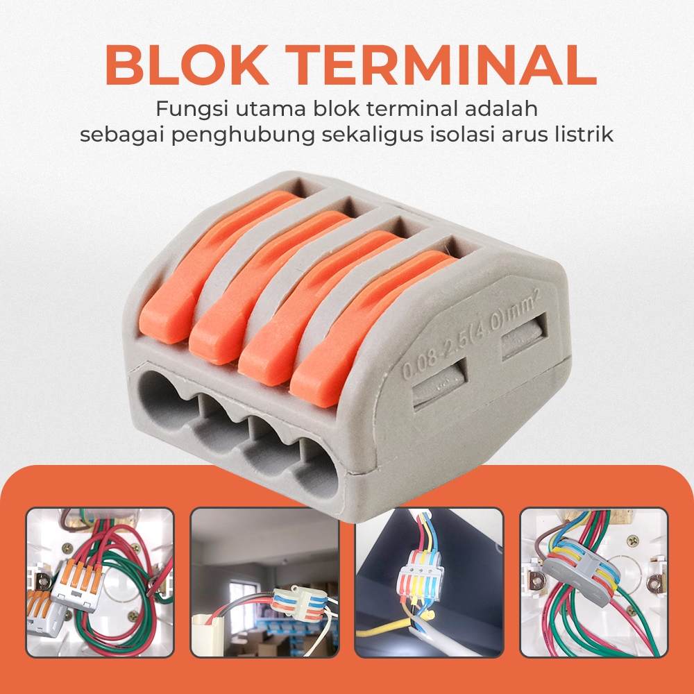 Jual Terminal Block Konektor Sambungan Kabel Listrik 1 PCS PCT-222 ...