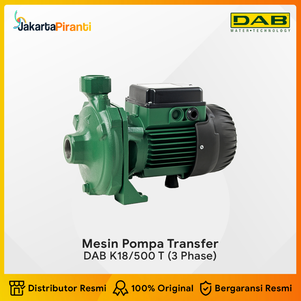 Jual Mesin Pompa Air Transfer Centrifugal Single Impeller DAB K 18/500 T K18/500T K18/500 T ...