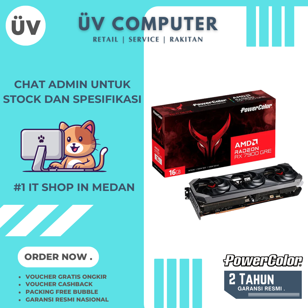 Jual VGA Card AMD Radeon | PowerColor Power Color Red Devil RX 7900 GRE ...