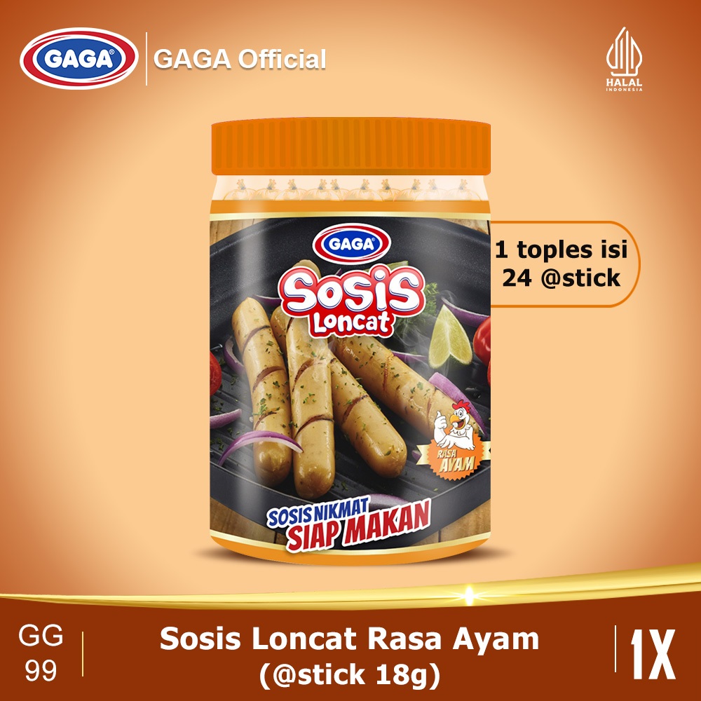Jual GAGA Sosis Ayam 1 toples isi 24 pcs (GG99) | Shopee Indonesia