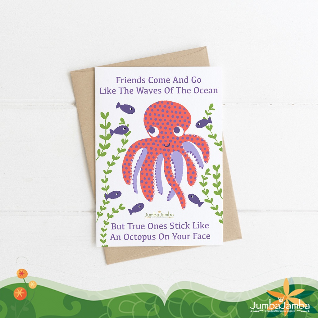Jual Jumba Jamba Kartu Ucapan Perpisahan A6 - Octopus Friends Come And ...