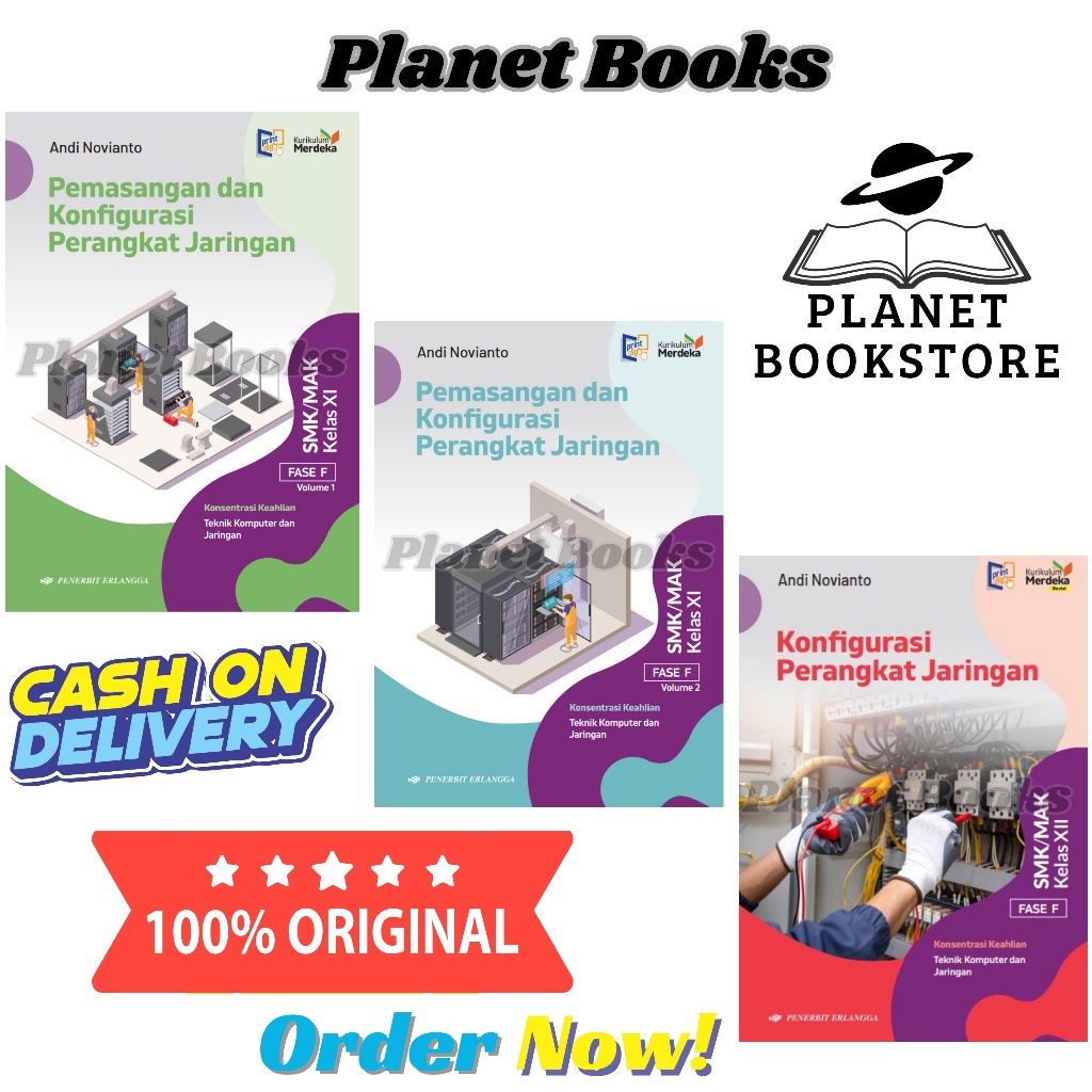 Jual BUKU SMK PEMASANGAN DAN KONFIGURASI PERANGKAT JARINGAN KELAS 2,3 ...