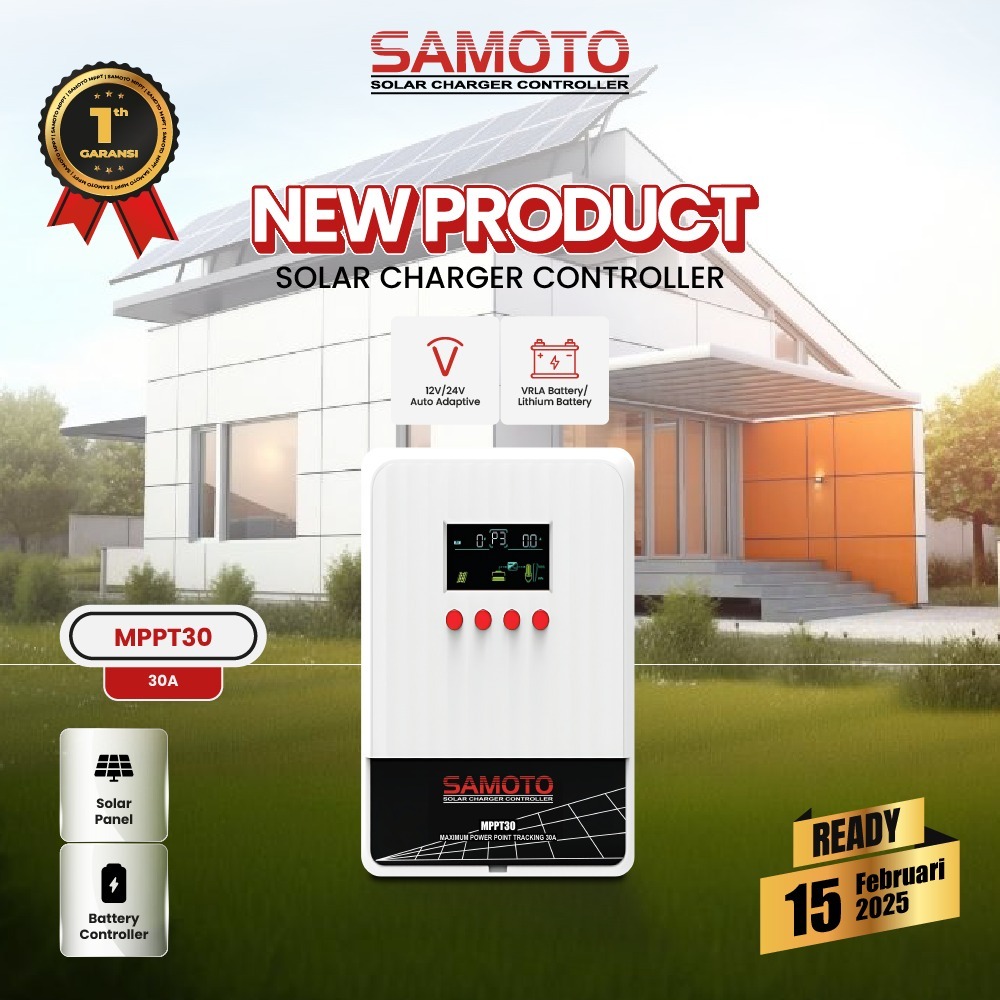 Jual SAMOTO MPPT30 Solar Charge Controller 30A SCC PV Solar Panel ...
