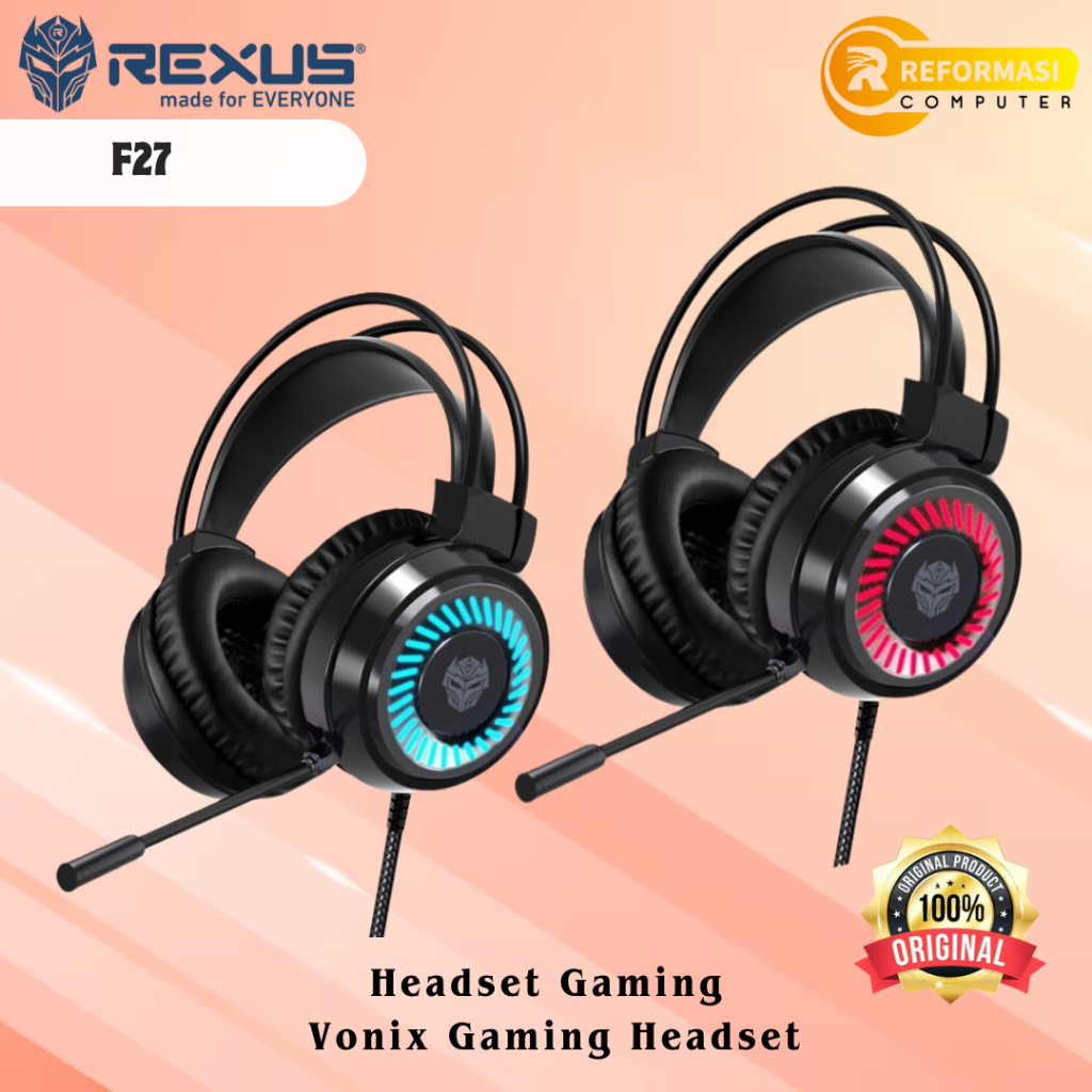 Jual REXUS Headset Gaming Rexus Vonix F27 Gaming Headset | Shopee Indonesia
