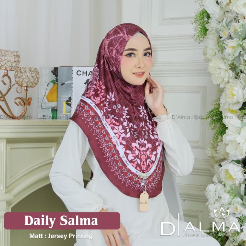 Jual JILBAB BERGO PRINTING DAILY MALAY SALMA BY D'ALMA HIJAB | Shopee ...