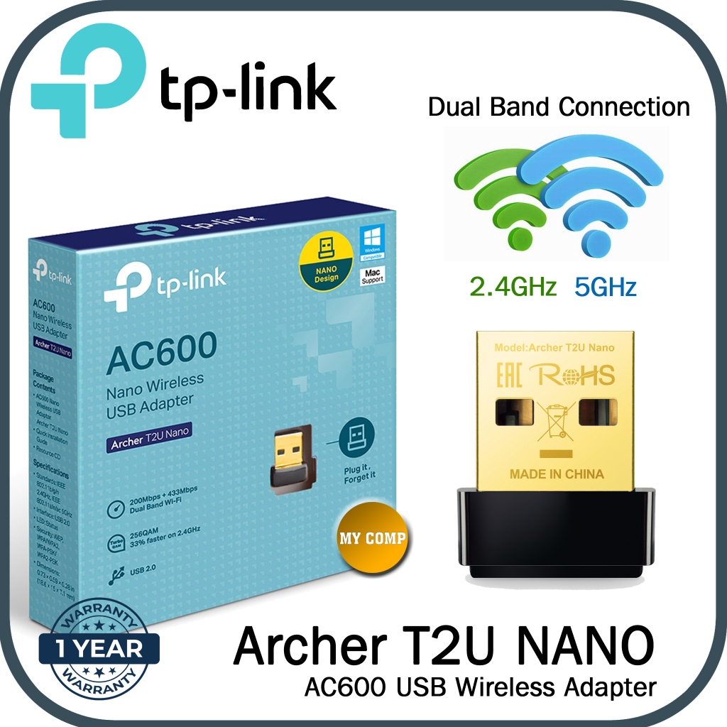 Jual Tp-link Archer T2U Nano Dual Band 2.4GHz & 5GHz Wireless USB ...