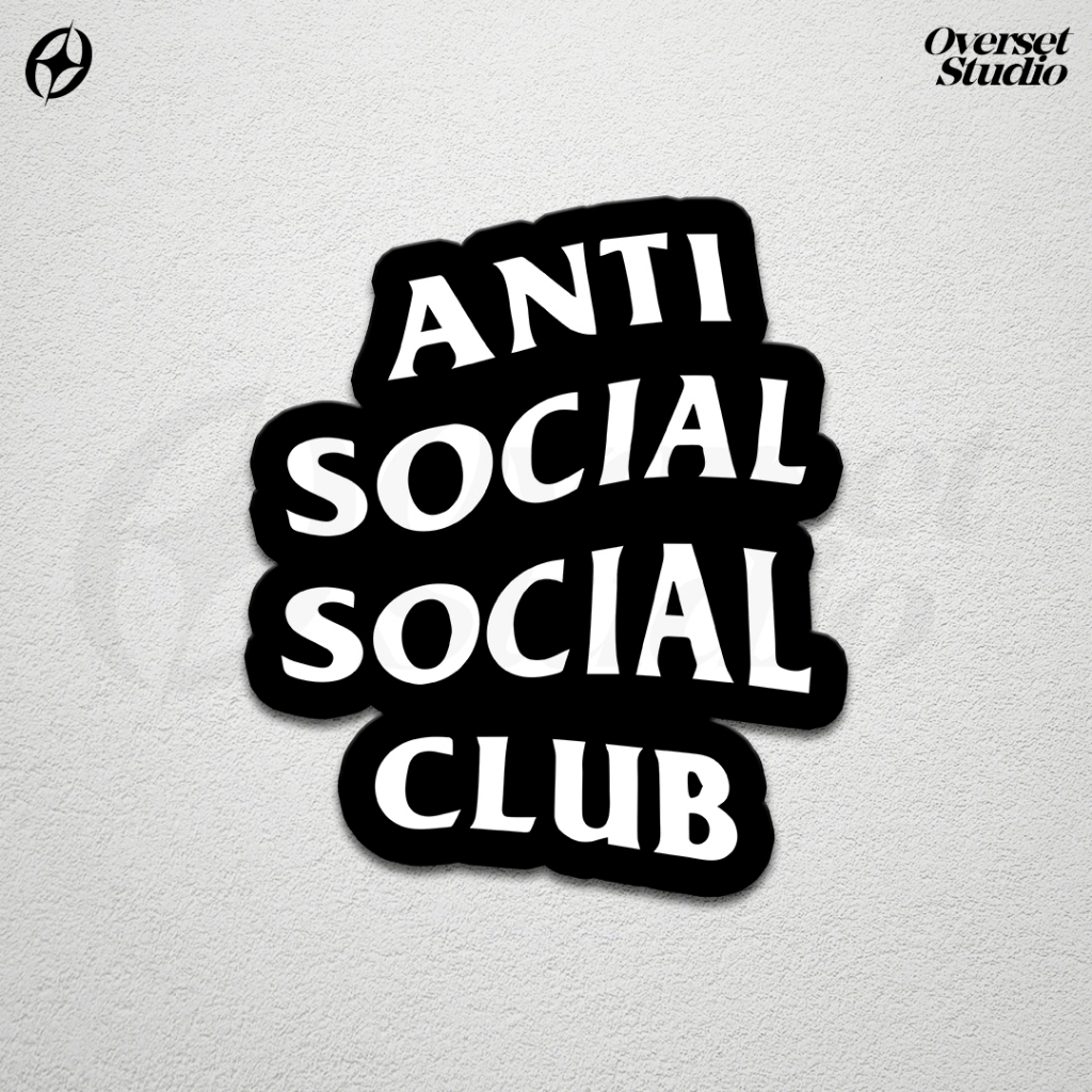 Jual (GRATIS ONGKIR & COD) Sticker Anti Sosial Sosial Club / Sticker ...
