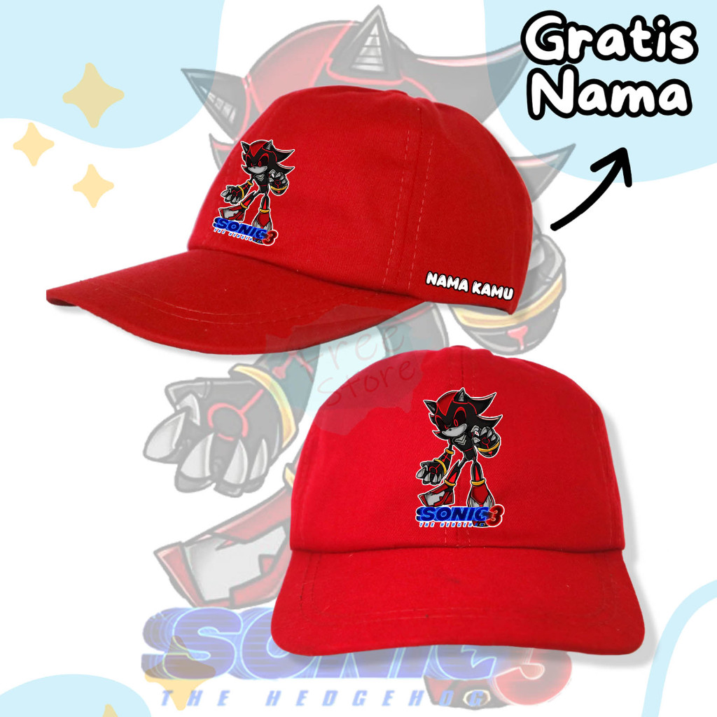 Jual Topi Baseball Anak Animasi Sonic The Hedgehog 3 / Topi Anak Metal ...