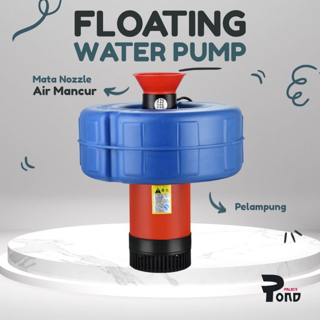 Jual Pompa Air Kolam Taman Tambak Ikan Air Mancur Floating Water Pump ...