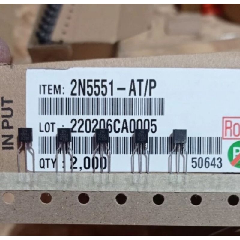 Jual (1 BUAH) TRANSISTOR 2N5551 NPN ORIGINAL (KAKI TEMBAGA) TRANSISTOR ...