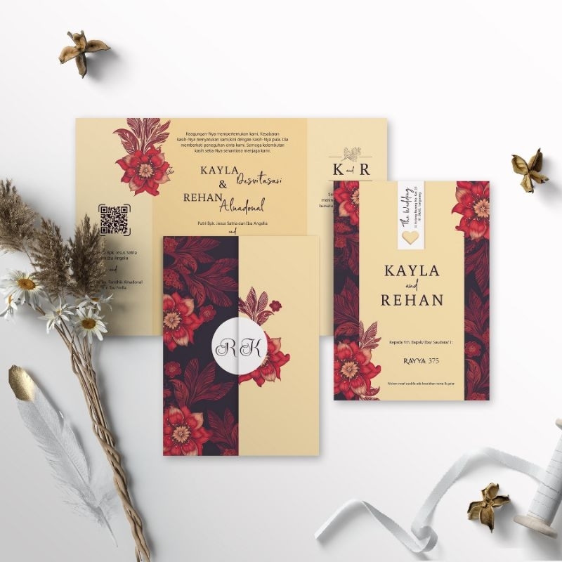 Jual Undangan Pernikahan Murah Desain Full Color Bahan BriefCard 150gsm ...