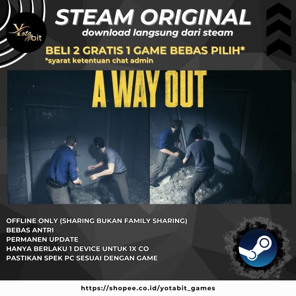 Jual A Way Out PC Sharing Original Offline | Shopee Indonesia