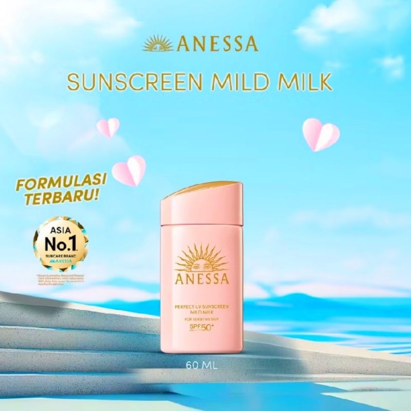 Jual ANESSA UV SUNSCREEN MILD MILK SPF50+ PA++++ 60ML | Shopee Indonesia