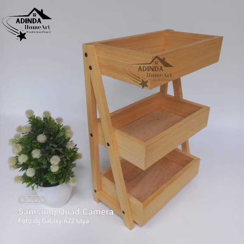 Jual Rak Bumbu Dapur || Rak Bawang || Rak Serbaguna 3 Susun Aesthetic Finishing Clear Glossy ...