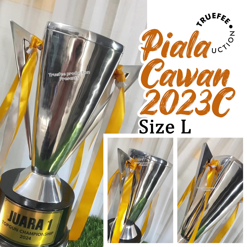Jual PIALA LOGAM ALUMUNIUM CAWAN 2023-C SIZE L CHAMPIONS CUP TROPHY ...
