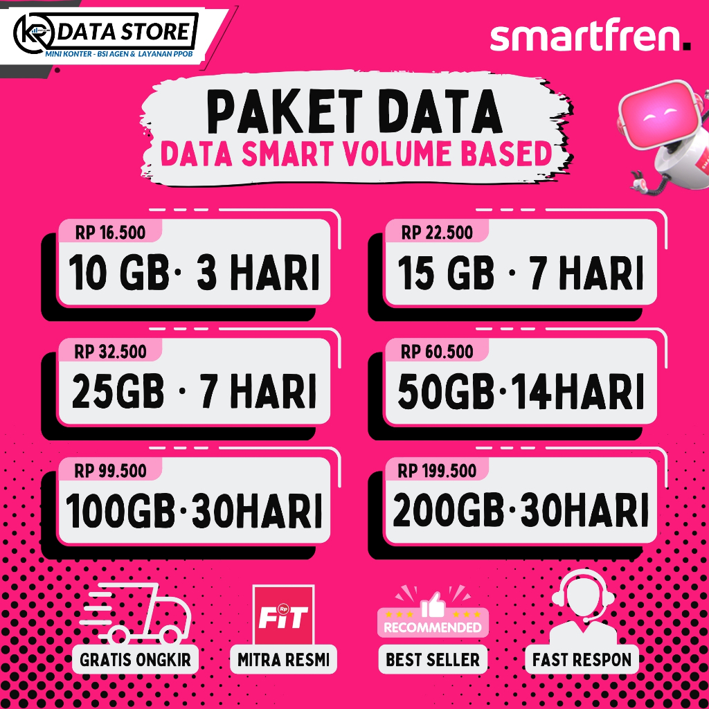 Jual Paket DATA Smartfren VOLUME BASED | Shopee Indonesia