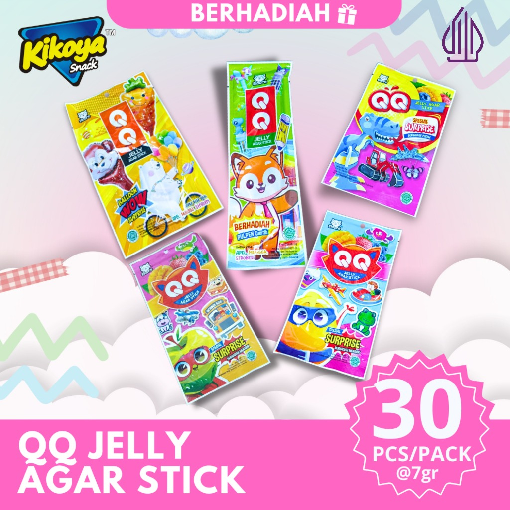 Jual [PRODUK BARU] QQ JELLY AGAR STICK BERHADIAH 30 PCS MAINAN JELLY ...