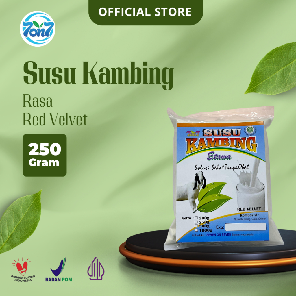 Jual Susu Kambing Etawa 7ON7 Rasa Red Velvet 250gr | Shopee Indonesia