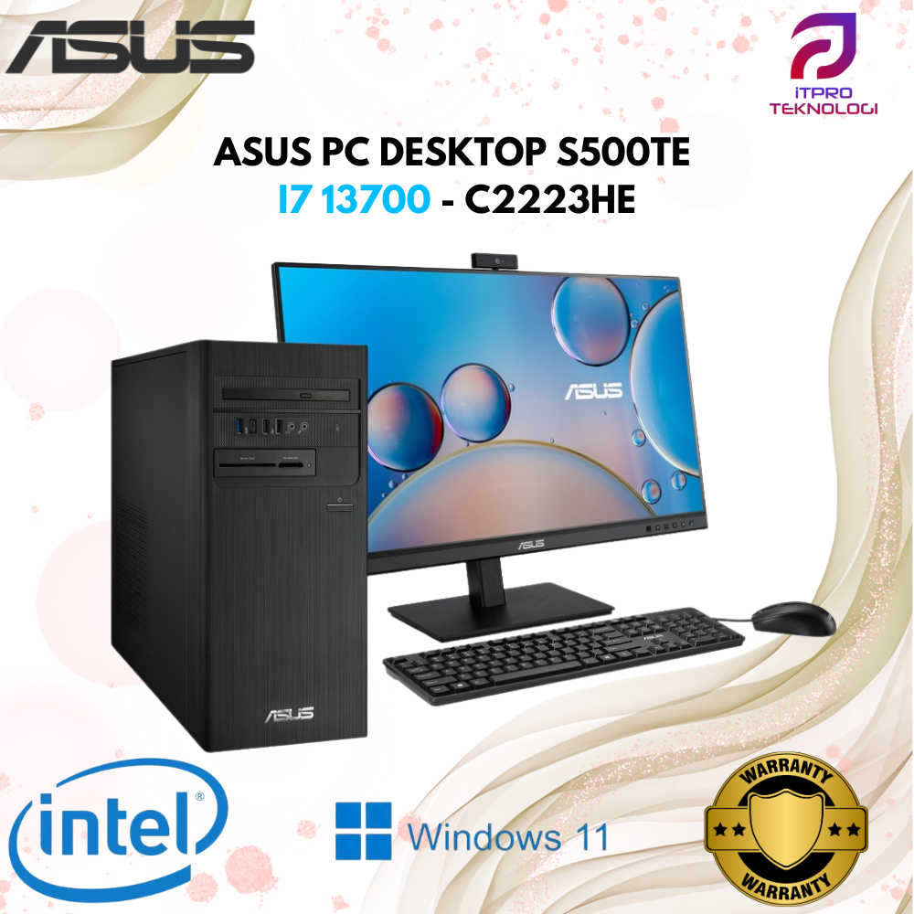 Jual ASUS PC DESKTOP S500TE I7 13700 8GB 512GB W11 +LED 21.5 C2223HE ...