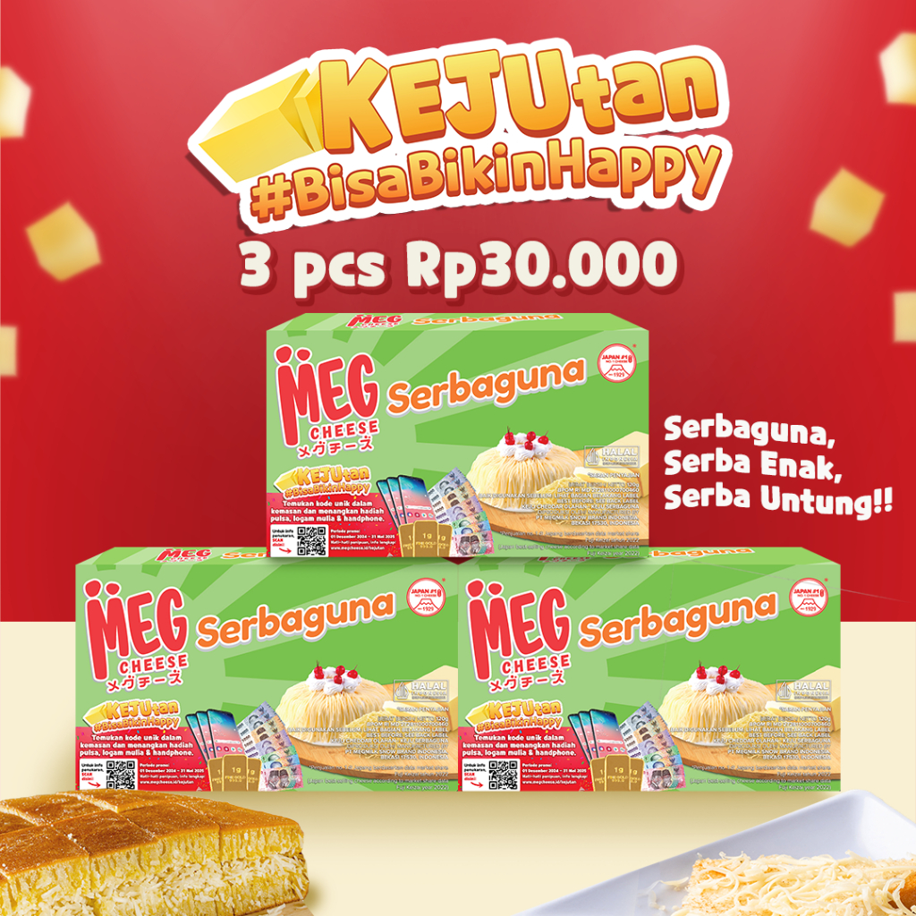 Jual MEG Cheese Serbaguna Kemasan Khusus 120gr (3 pcs) | Shopee Indonesia