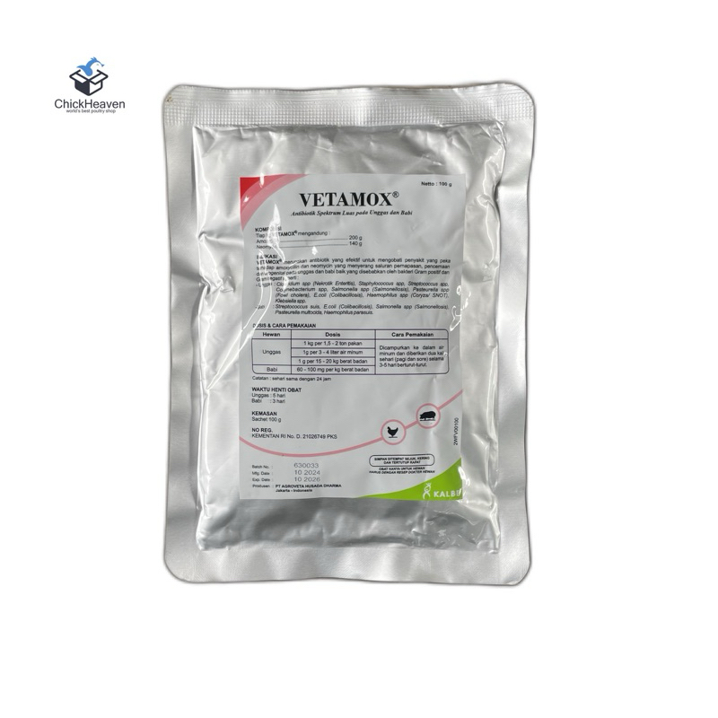 Jual Vetamox 100 gr - Antibiotik Spektrum Luas pada Unggas dan Babi ...