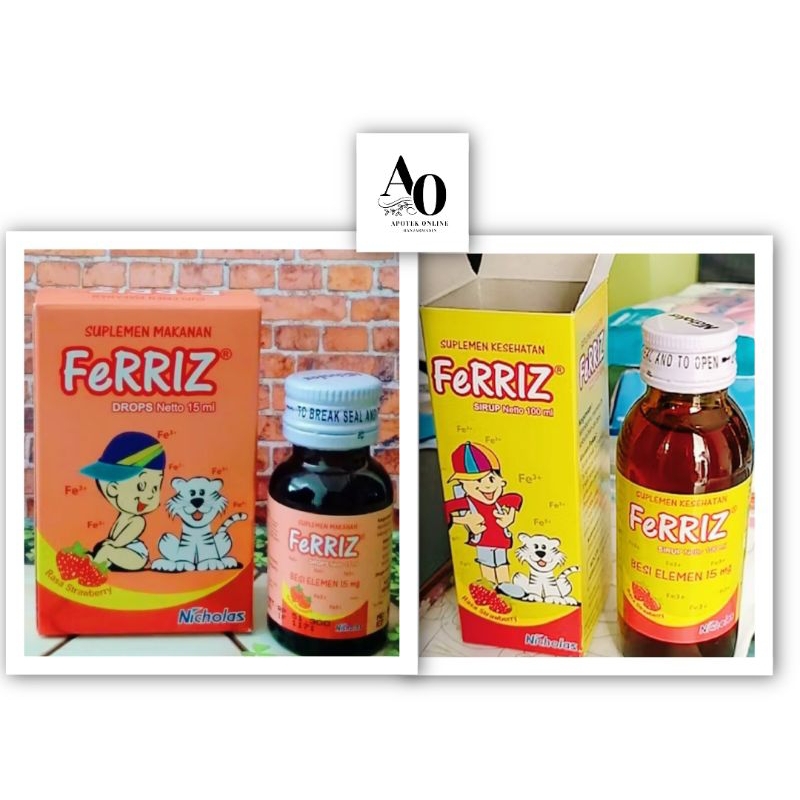 Jual Ferriz Drop 15ml For Bayi /Anak 100ml Suplemen Kebutuhan Zat Besi ...