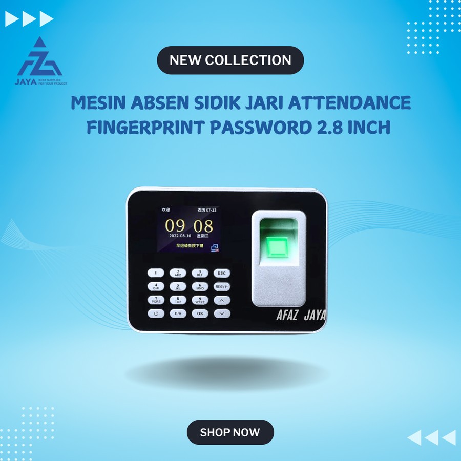 Jual MESIN ABSEN SIDIK JARI FINGERPRINT 2.8 INCH | Shopee Indonesia
