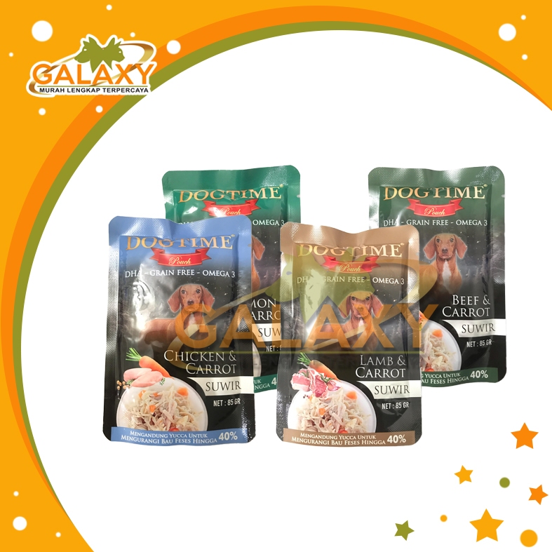 Jual Dogtime Pouch Suwir - Wet Food Anjing DHA Omega 3 (Varian Salmon ...