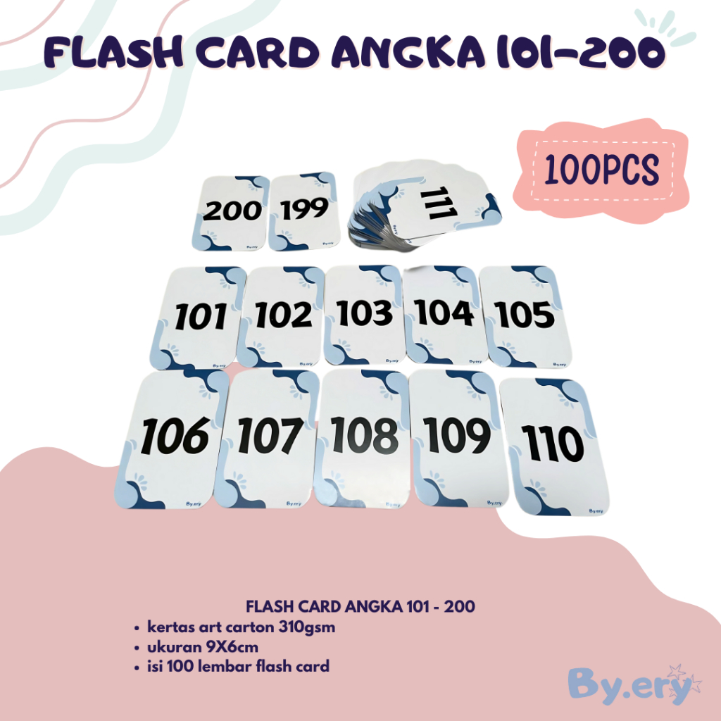 Jual FLASHCARD ANGKA 101 SAMPAI 200 | Shopee Indonesia