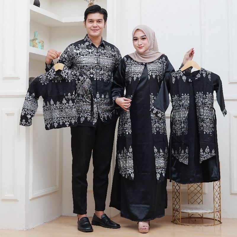 Jual COUPLE FAMILY TOYOBO HITAM ANJANI SERAGAM KAPEL SARIMBIT KELUARGA ...