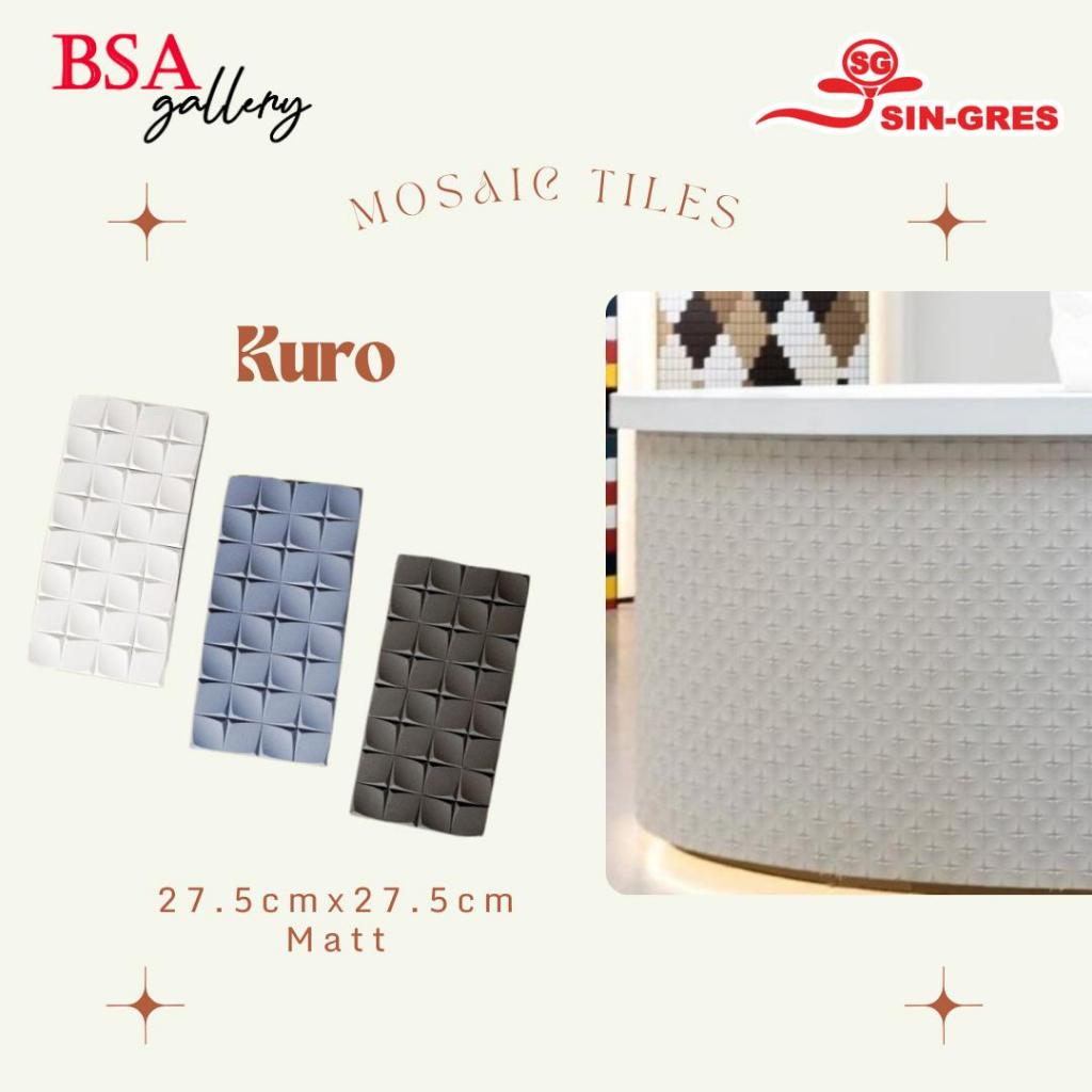 Jual MOSAIC TILE SQUARE / MOSAIC KOTAK MATT / KERAMIK MOSAIC DINDING ...