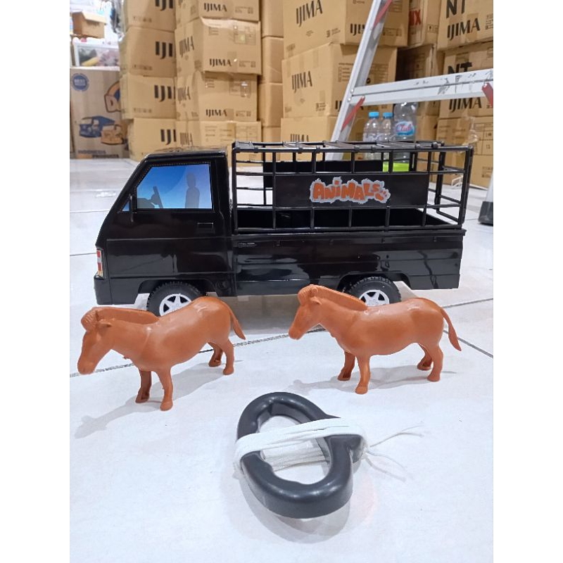 Jual Mainan mobil truk bak pasir pick up viral non musik/Mobil kandang ...