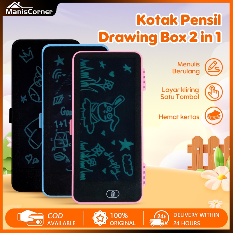 Jual Kotak Pensil Drawing Box 2 in 1 Drawing Box Kotak Pensil Dan Papan ...