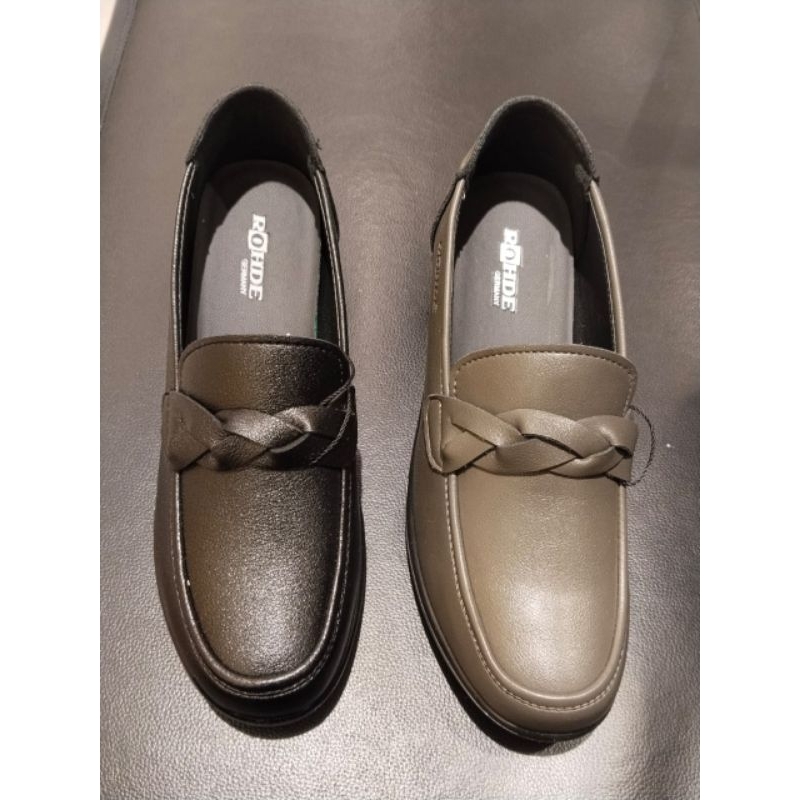 Jual Rohde 7123 Sepatu Kulit wedges Wanita Warna Black dan Silver ...