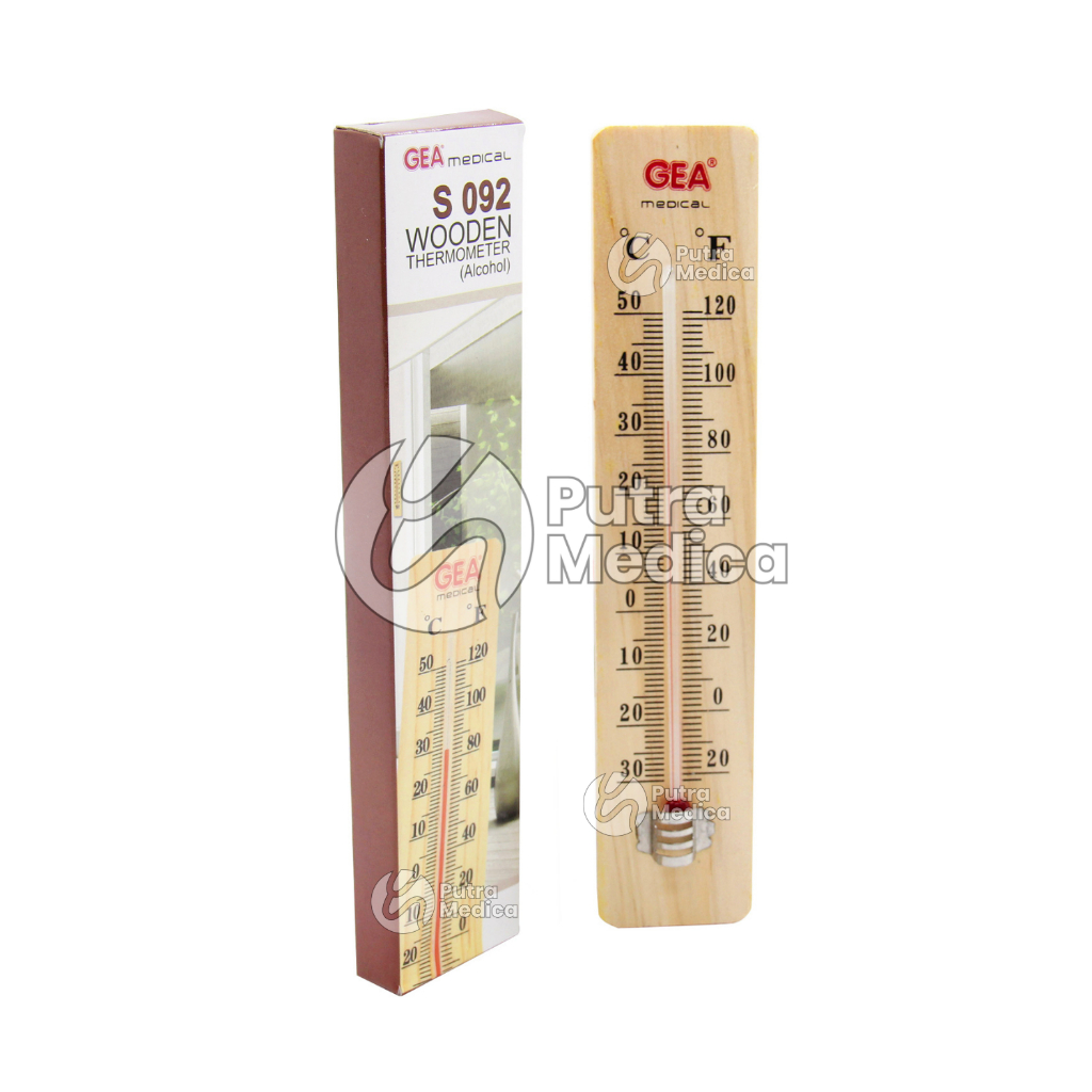 Jual Gea Termometer Ruangan Kayu S092 / Wooden Thermometer / Pengukur ...