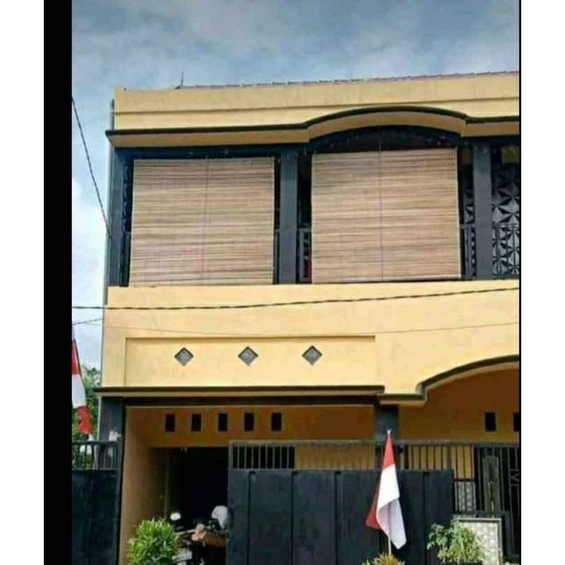 Jual tirai kerey kulit bambu sawit natural lengkap dengan tali ...