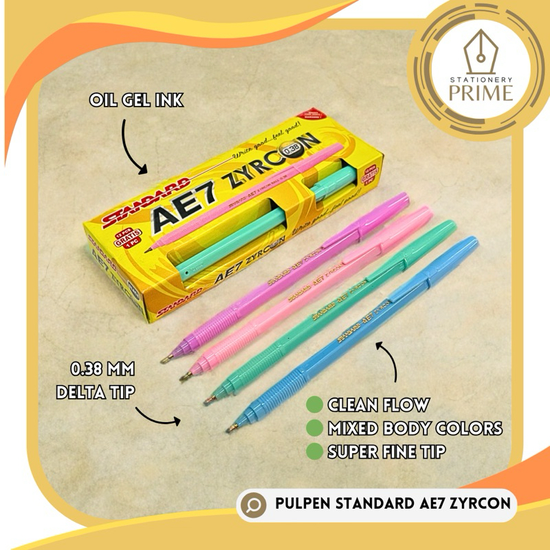 Jual Pulpen Standard AE7 Zyrcon (Isi 12 Pcs) | Shopee Indonesia