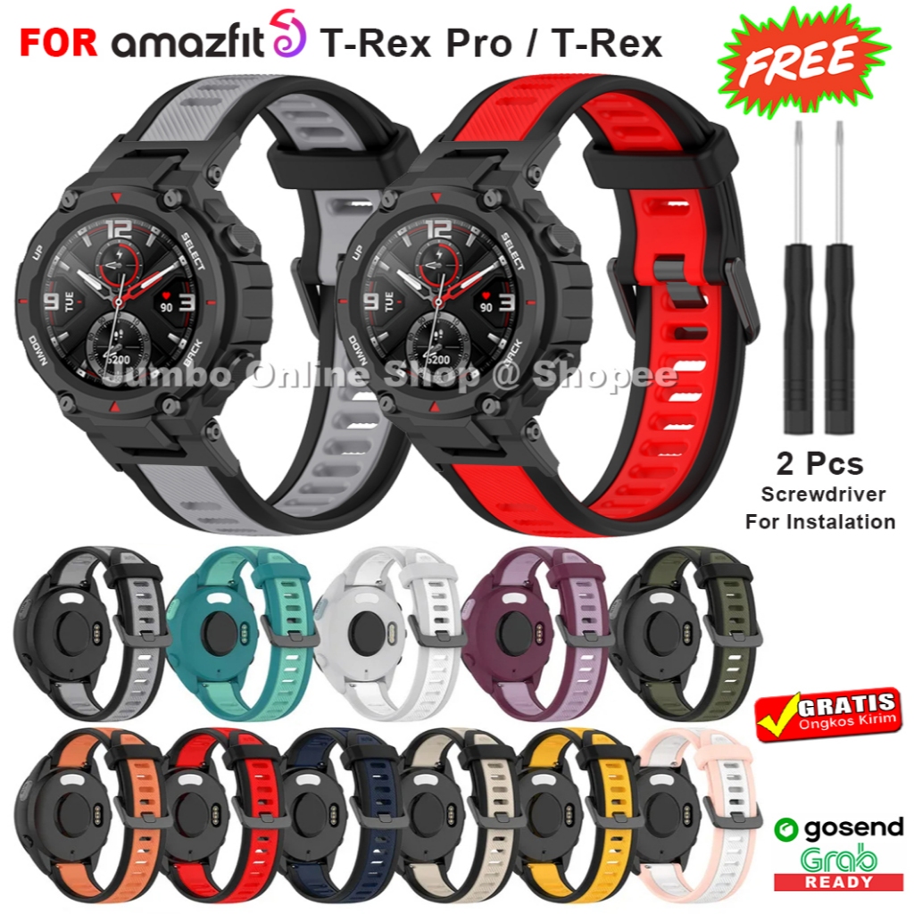Jual Strap Tali Jam AMAZFIT T-REX PRO - T-REX Model Run Dual Tone ...