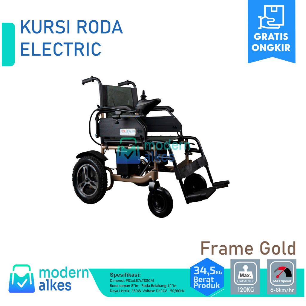 Jual Kursi Roda Elektrik Lipat OneHealth Smart Wheelchair KY123 / Kursi ...