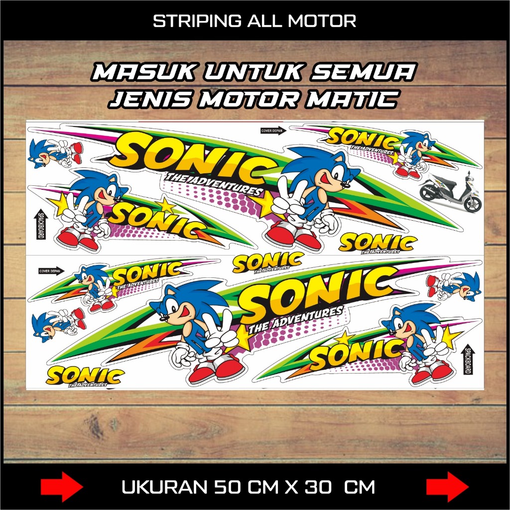 Jual STIKER STRIPING MOTOR ALL MATIC MOTIF SONIC - BEAT, VARIO, SCOOPY ...