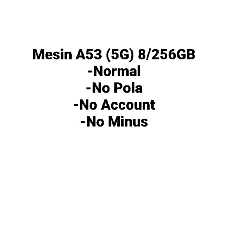 Jual Mesin A53 (5G), Normal, No Pola | Shopee Indonesia