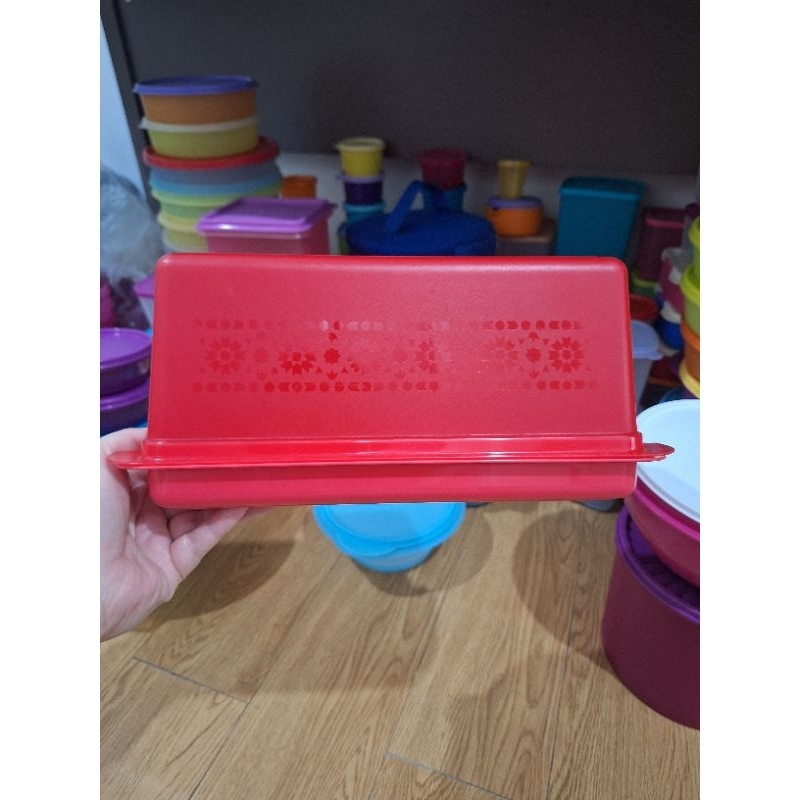 Jual Tupperware Preloved PL seken tempat roti tawar besar | Shopee ...